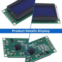 China European 0802B-2 3.3V Character LCD Display Module 58x32mm ST7066 Controller COB for sale