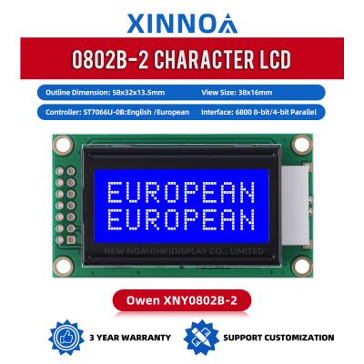 China European 0802B-2 0802 Character Dot Matrix LCD Display Module 58x32x13.5mm COB ST7066 for sale