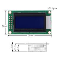China European 0802B-2 0802 Character Dot Matrix LCD Display Module 58x32x13.5mm COB ST7066 for sale