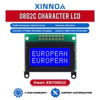 China European 0802C Blue Film White Letters 40x29mm Character Dot Matrix LCD Module COB ST7066U for sale