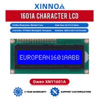China European 1601A Character Dot Matrix LCD Module 80x36mm ST7066 Controller Blue Film White Letters for sale