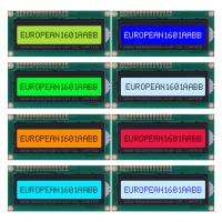 China European 1601A Character Dot Matrix LCD Module 80x36mm ST7066 Controller Blue Film White Letters for sale