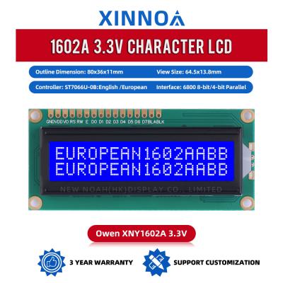 China European 1602A 3.3V LCD Display Module 80x36x11mm COB ST7066U Customizable for sale