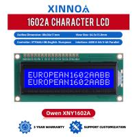 China European Blue Film White Letters 1602A Character Display Screen Multi Language Module COB LCD Module for sale