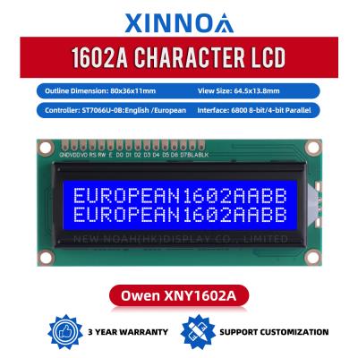 China European Blue Film White Letters 1602A Character Display Screen Multi Language Module COB LCD Module for sale