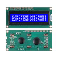 China European Blue Film White Letters 1602A Character Display Screen Multi Language Module COB LCD Module for sale