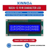 China European Blue Film White Letters 1602A-13 LCD Module Double Row Interface Module With Backlit S-String for sale