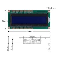 China European Blue Film White Letters 1602A-13 LCD Module Double Row Interface Module With Backlit S-String for sale