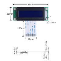 China European 1602A-20-1A 16x02 COB LCD Display Module ST7066U 53x20x8.1mm for sale