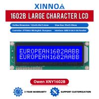 China European 1602B Blue Film White Letters LCD Display Module 122x43.69mm COB ST7066U for sale