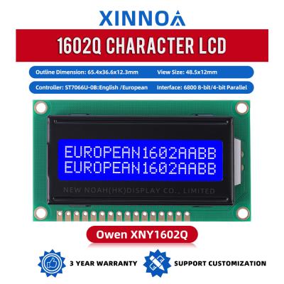 China European 1602Q I2C LCD Module 16x2 Blue Display ST7066U Controller 65.4x36.6mm for sale