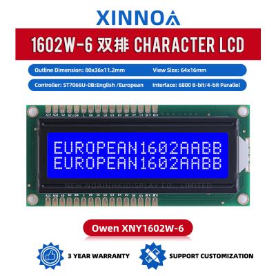 China European 1602W-6 16x2 LCD Character Display Module 80x36x11.2mm COB Blue Screen for sale