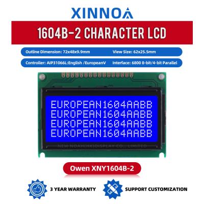 China European 1604B-2 16x04 Character LCD Screen Module COB 72x48x9.9mm Industrial Display for sale