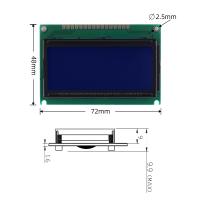 China European 1604B-2 16x04 Character LCD Screen Module COB 72x48x9.9mm Industrial Display for sale