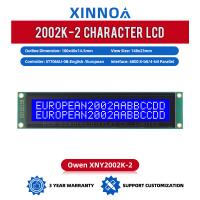 China European 2002K-2 ST7066U 20x02 Character LCD Display 180x40x14.5mm COB Blue Film White Letters for sale