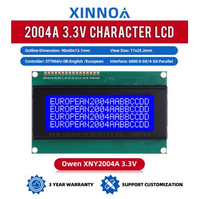 China European 2004A 3.3V Character LCD Module 20x4 COB Display with Blue Film White Letters 98x60x13.1mm for sale