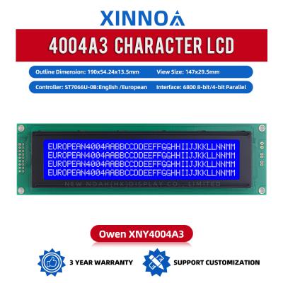 China European 4004A3 40x4 Character LCD Module ST7066U COB Blue Film White Letters 190x54mm for sale