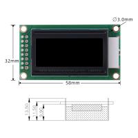 China European 0802B 3.3V 8x2 Character LCD Display Module COB ST7066 58x31.9mm for sale