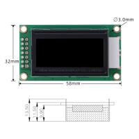 China European 0802B-2 3.3V Character LCD Display Module 58x32mm COB ST7066 for sale