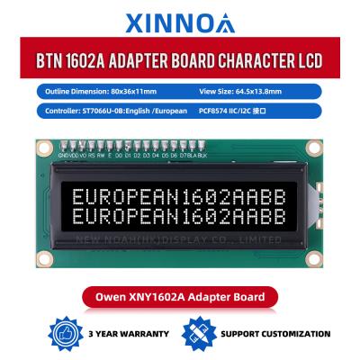 China European 1602A IIC Adapter Board COB LCD Module 80x36mm ST7066U Character Display for sale