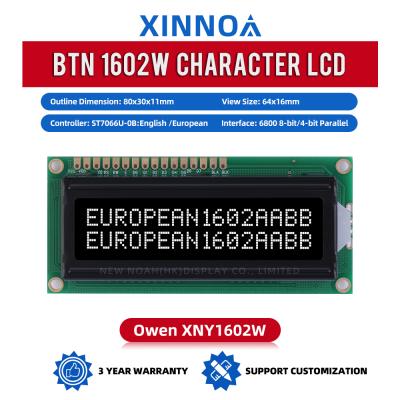 China European 1602W 16x02 LCD Display Module 80x30mm ST7066U COB Black Film for sale