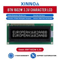 China European 1602W 3.3V 16x2 Character LCD Module ST7066U COB Black Film Display 80x30x11mm for sale