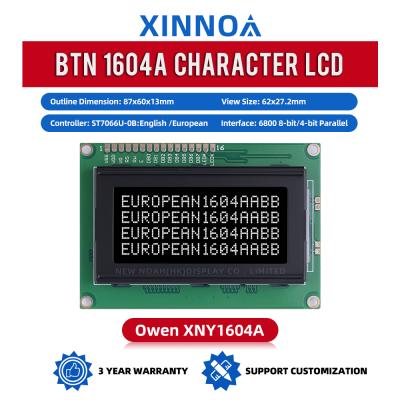 China European BTN Black Film 1604A 3.6-Inch LCD Character Display with ST7066U Controller 87x60x13mm for sale