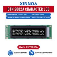 China European BTN Black Film 2002A Multi Language Optional ST7066U High Brightness Character Screen for sale