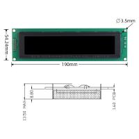 China European 4004A2 COB LCD Module 190x54mm Black Film Display with ST7066U Controller for sale