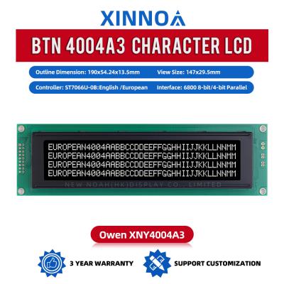 China European BTN Black Film 4004A3 18PIN LCM Parallel Port ST7066U Character LCD Screen 190x54mm for sale