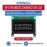 China European DFSTN Black Film 0802C LCD Display 02x08 Characters ST7066U Controller 40x29.2mm for sale