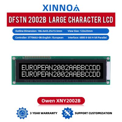 China European 2002B DFSTN Black Film LCD Display Module 186.4x43.25mm ST7066U Controller for sale