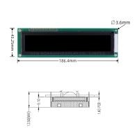 China European 2002B DFSTN Black Film LCD Display Module 186.4x43.25mm ST7066U Controller for sale