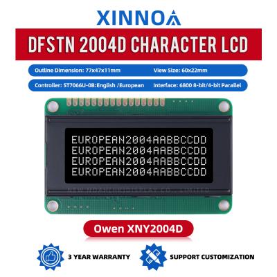 China European DFSTN Black Film 2004D Character LCD Module Single Row Interface Module for sale