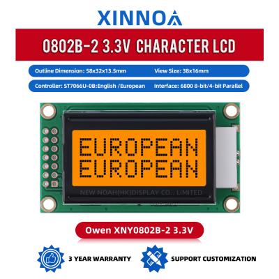 China European 0802B-2 3.3V 8x2 Character LCD Display Module COB ST7066 58x32mm for sale