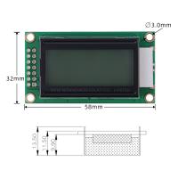 China European 0802B-2 Character LCD Display Module 58x32x13.5mm COB ST7066 for sale