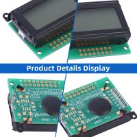China European Gray Film 0802C Character LCD Display Module 8x2 Ultra Small with Ear Hook Hole 40x29.2mm for sale