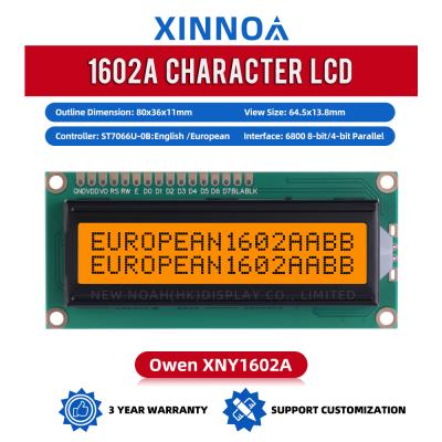 China European Gray Film 1602A Character LCD Module Multiple Font Character Screen for sale