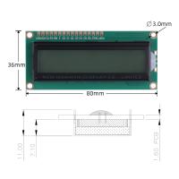 China European Gray Film 1602A Character LCD Module Multiple Font Character Screen for sale