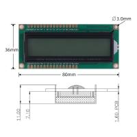 China European 1602A-13 Character LCD Module 16x2 Display 80x36x11.1mm COB ST7066U for sale