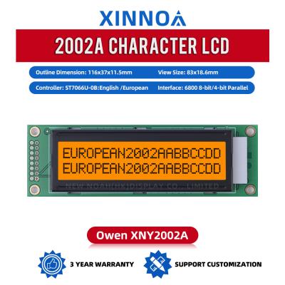 China European Gray Film 2002A Liquid Crystal Display 2-Line Character Screen Support Customization for sale