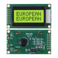 China European Yellow Green 0802B 3.3V Character LCD Display Module 8x2 16 PIN COB ST7066 for sale