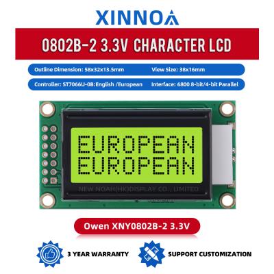 China European 0802B-2 3.3V Character LCD Module 58x32x13.5mm COB Display for sale