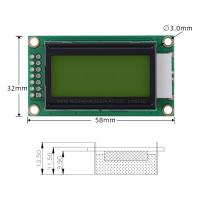 China European 0802B-2 8x2 Character Dot Matrix LCD Module COB 58x32x13.5mm ST7066 for sale