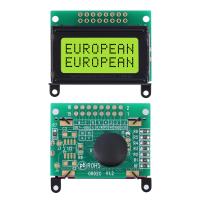 China European Yellow Green 0802C Dot Matrix LCM Display Module 40x29.2mm with Backlight for sale