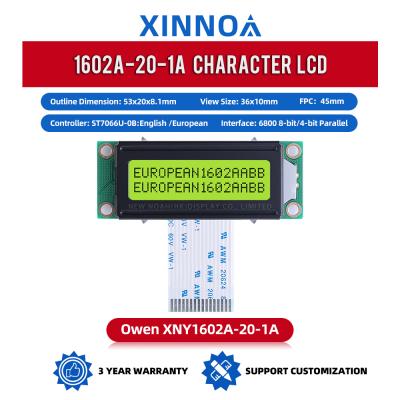 China European 1602A-20-1A 16x2 COB LCD Module 53x20x8.1mm FPC25mm Multilingual Display for sale