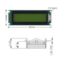 China European 1602B1 16x2 LCD Display Module ST7066U Controller 85x30x12.8mm COB Industrial Control for sale
