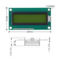 China European Yellow Green 1602C2 Arduino Character LCD Display Module 16x2 ST7066U for sale