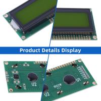 China European 1602W 3.3V STN LCD Display Module 80x30x11mm Yellow Green Film for sale