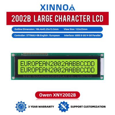 China European 2002B COB Character LCD Display Module 186.4x43.25mm ST7066U Controller for sale
